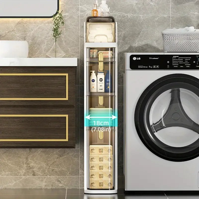 BowLift | BathroomBliss Rolling Cabinet | Space-saving bathroom ...