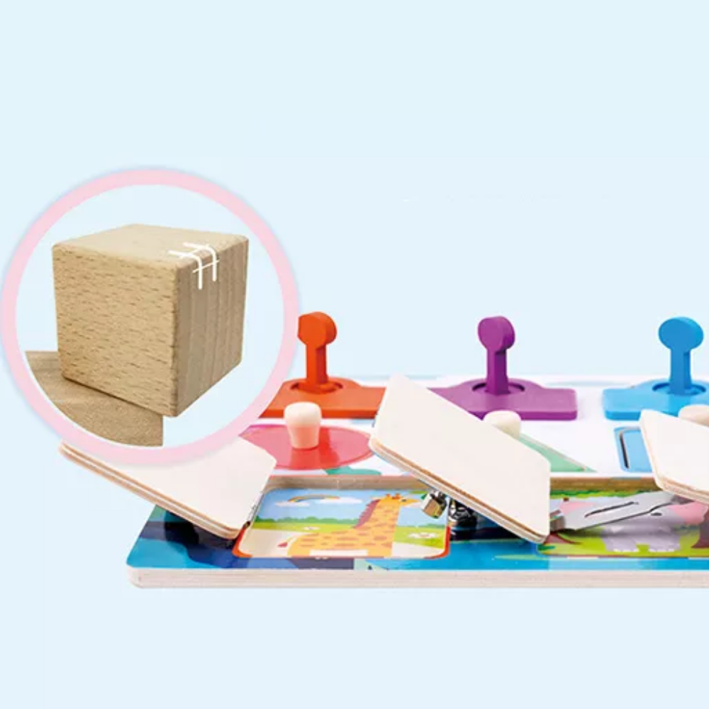 BowLift | EcoToys Lock & Learn Board | Motor Skills Development ...