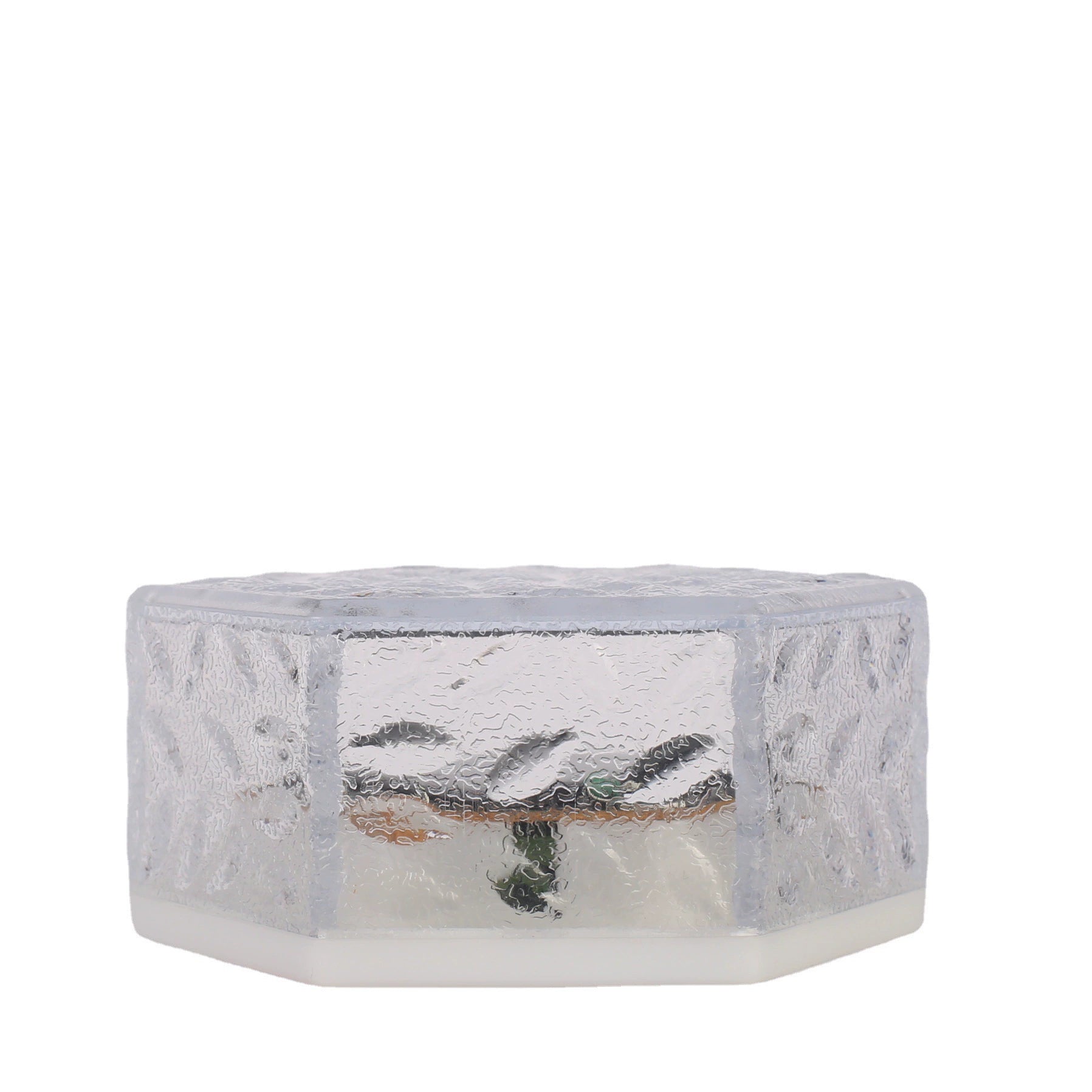 Solar Garden Light, Outdoor Hexagonal Ice Brick Ground Light, Glass ...