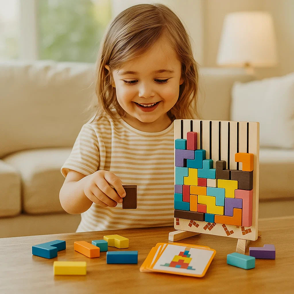 BowLift | Montessori Wooden Building Block and Shape Game